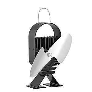 Ecofan® AirDeco I, Superior Performance Stove Fan, Heat Powered, Contemporary Style. Low Start Temperature, 160CFM Nickel Blade, Mid-Sized