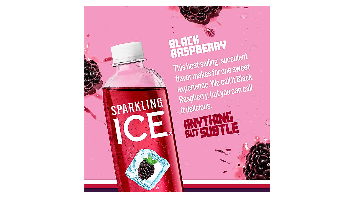 Sparkling ICE Black Raspberry: Zero Sugar, Low Calorie Water