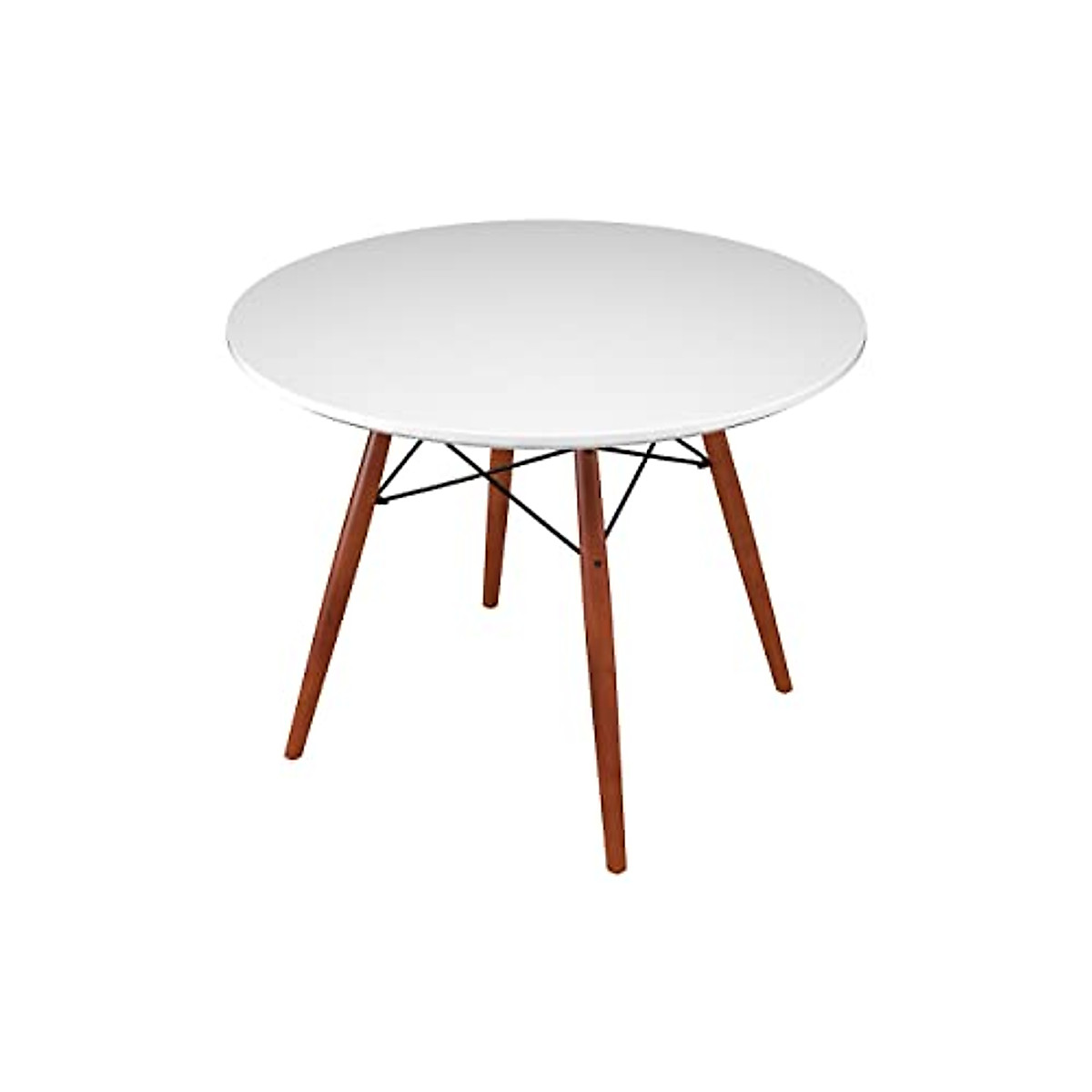 Eiffel Large Round Dining Table, Walnut Stain Legs