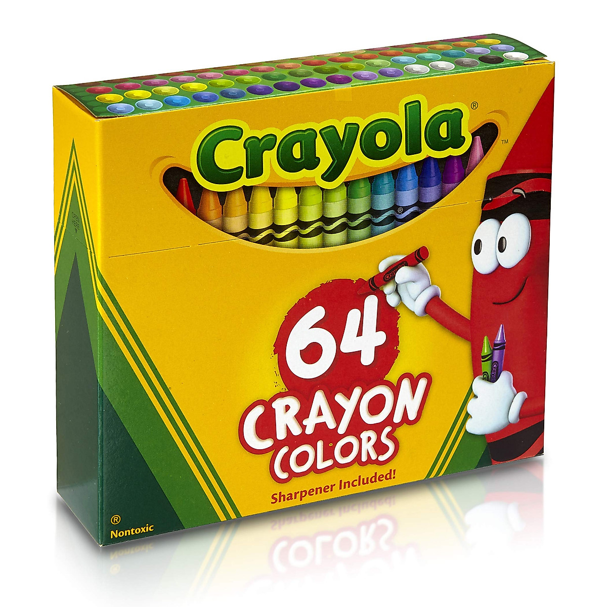 Crayola Crayons, Regular Size, 64 Count with Sharpener