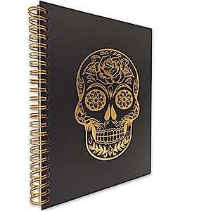 akeke Organs Anatomy Skull Hardcover Spiral Notebook/Journal, Gold Foil Words, Gold Wire-o Spiral, Funny Diary Book Gift for Women, Friend, Sister, colleague, Doctor, Physician, Nurse