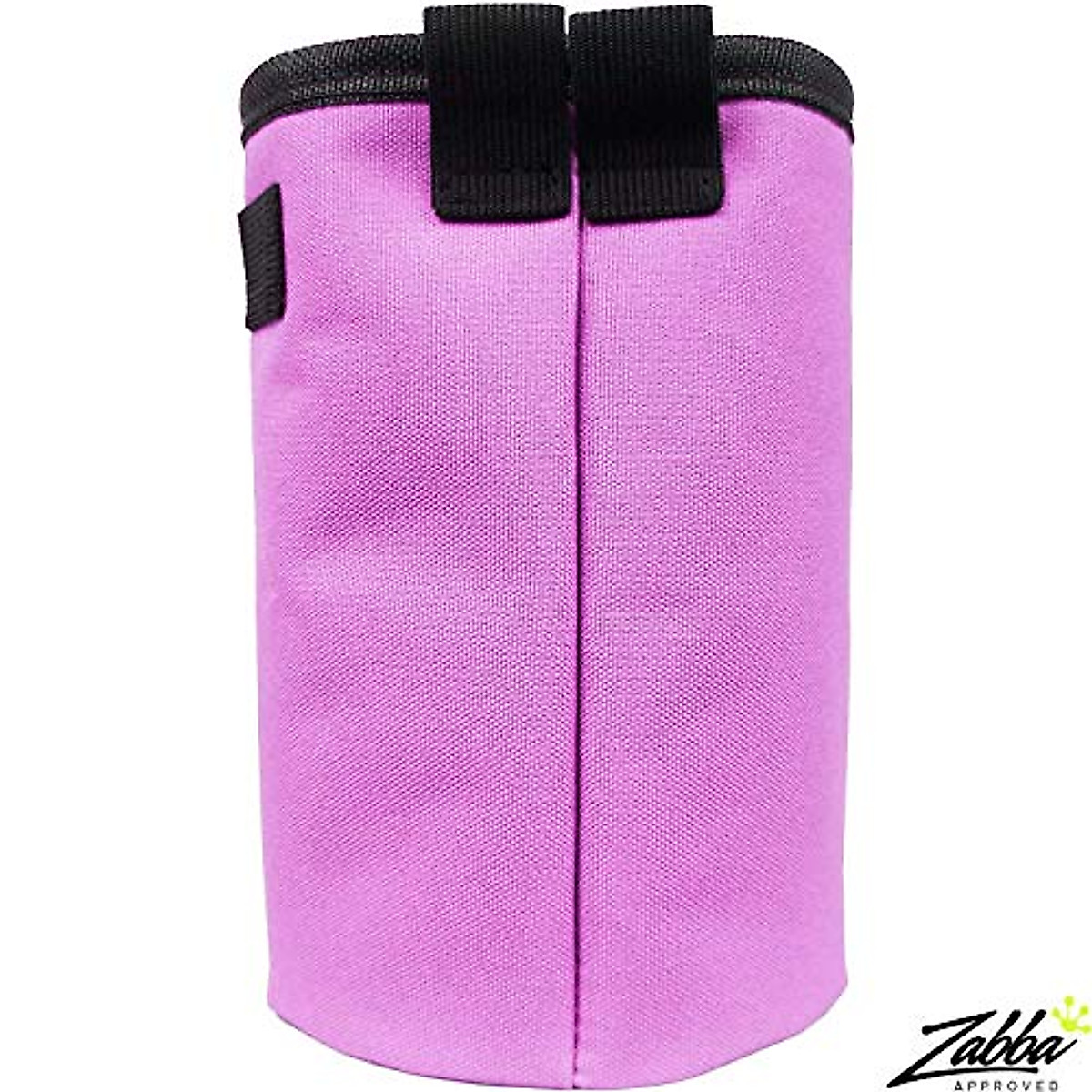 Rock Climbing Chalk Bag and 2 x Chalk Balls - No Leak Drawstring Bag and Secure Zip Pocket, Pink