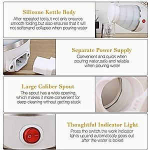 UpdateClassic,Portable Travel Foldable Electric Kettle Collapsible Water Boiler For Coffee Tea Fast Water Boiling Pot 110V