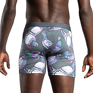 Good Luck Undies Men's Pigeons Boxer Brief Underwear, Medium