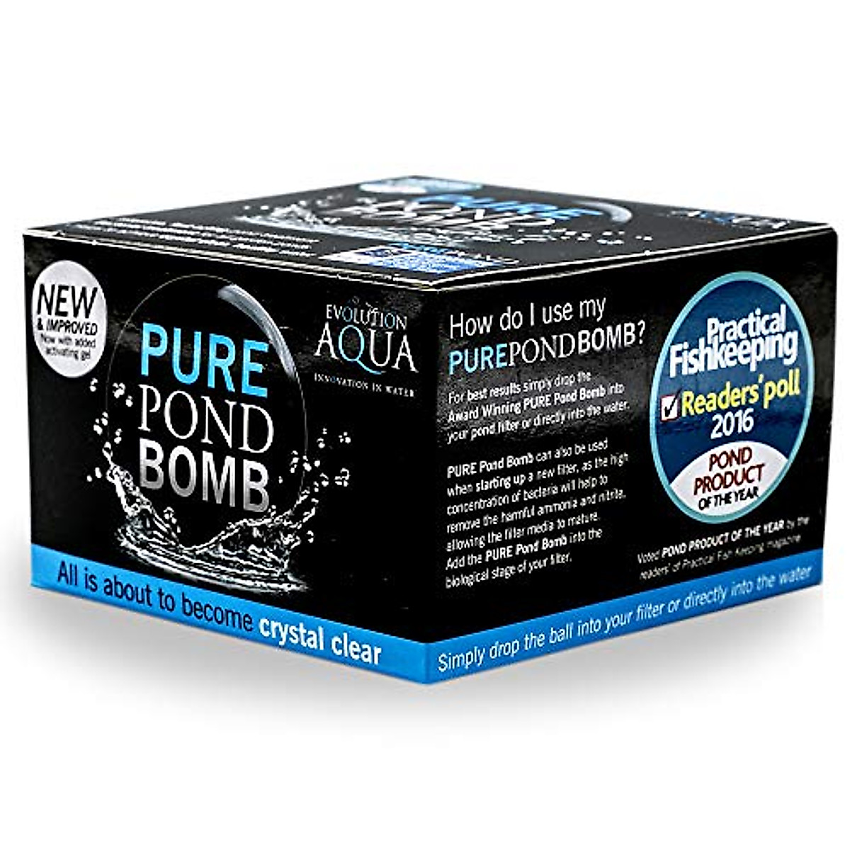 Evolution Aqua Pure Pond Bomb – for Crystal Clear Healthy Water, Treats up to 20,000 litres