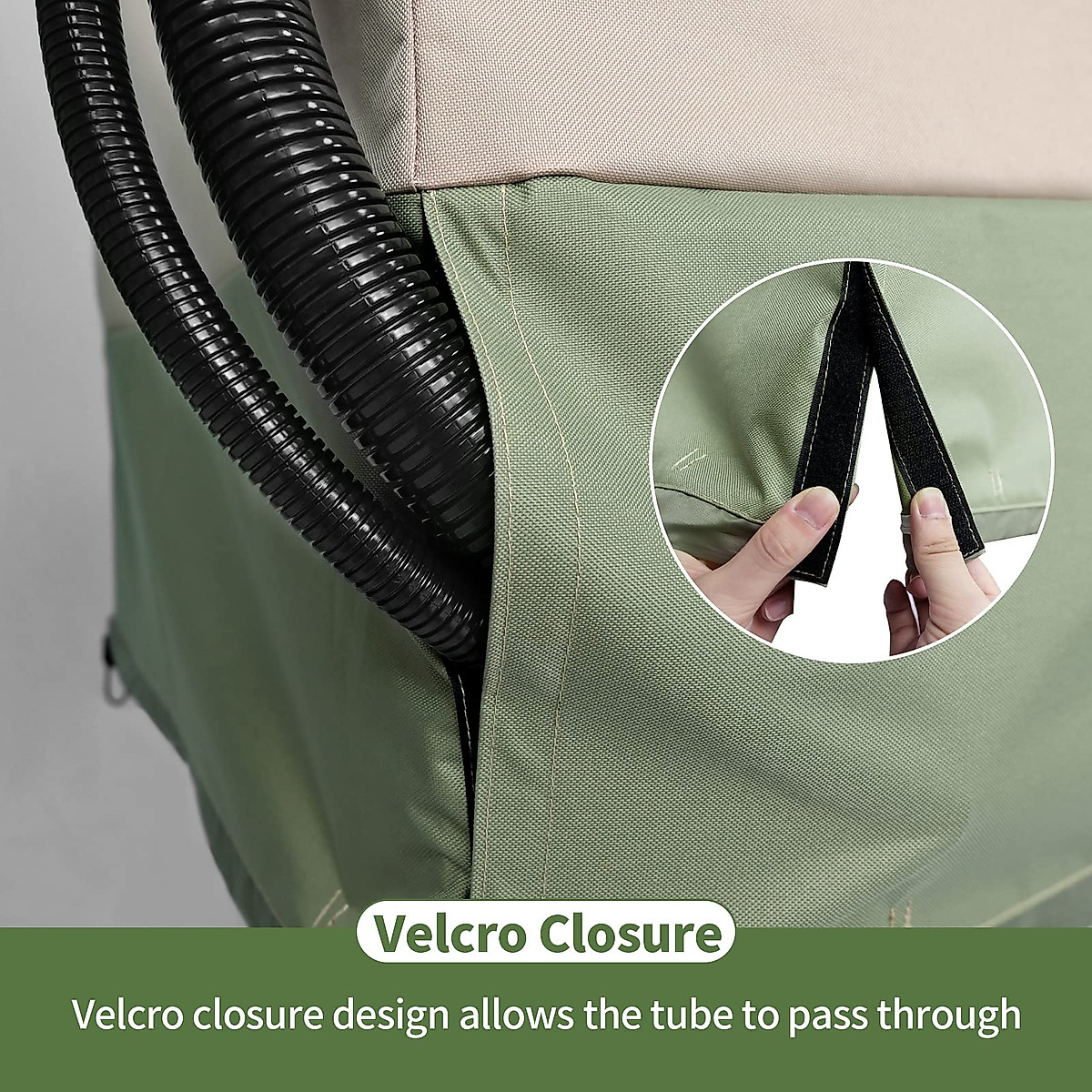 LooDro Air Conditioner Cover for Outside Units, 24 inch Outdoor AC Cover for Outside Unit Windproof, 600D Heavy Duty Oxford Fabric Fits up to 24" x 24" x 30"