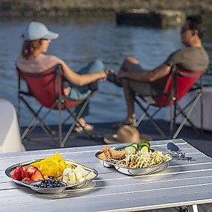 Ecolunchbox Stainless Steel Divided Dinner Tray Small (1)