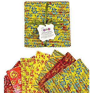 Soimoi Batik Print Precut 5-inch Cotton Fabric Quilting Squares Charm Pack DIY Patchwork Sewing Craft