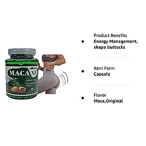 Maca Capsules Original Pill Shape Buttocks Bigger Butt Booty Shaper Super MACAXL Get a Bigger Booty