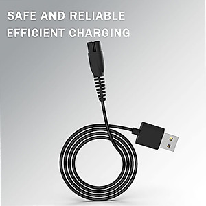 Replacement Charging Cable for SURKER Mens Hair Clippers K7S K7S-Silver K7S-Golden K9S SK-1616 5Ft Charger Cable Power Cord Black