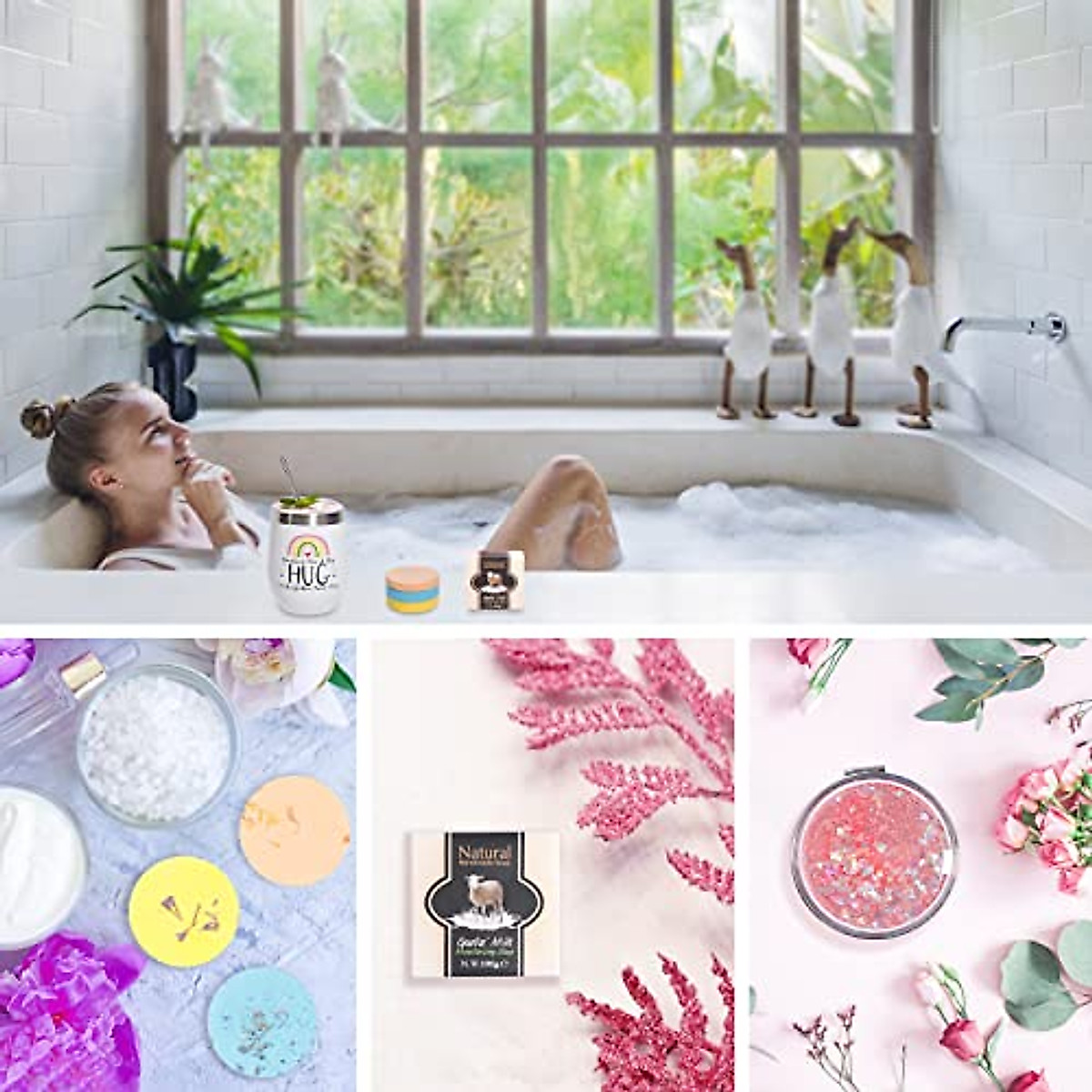 Get Well Soon Gifts for Women Self Care Gifts for Feel Better Spa Tumbler Relaxation Care Package for Encouragement Gift Thinking of You Box with Blanket Coffee Tumbler for Friends