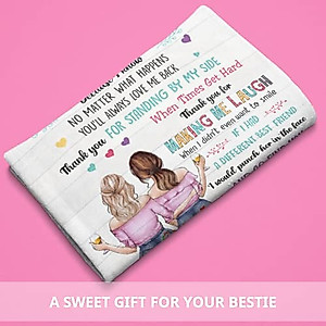 Pawzity Best Friend Blankets for Women, Bestie Blanket Friends - Best Friend for Best Friends, Bestfriend, Xmas Friend Gifts - Friendship Throw Blanket