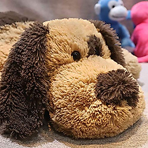 WEIGEDU Floppy Stuffed Dog Puppy Plush Toy, Huggable Beagle Labrador Retriever Stuffed Animal Dogs for Kids Girls Boys Baby Birthday Gift, 20 inch, Brown