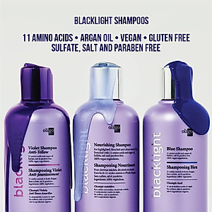 Oligo Professionnel - Blacklight Violet Shampoo - Sulfate-Free Purple Shampoo for blondes - Vegan - Eliminate Yellow Tones - Refresh Faded Highlights - Argan oil - Hydrating Formula - 8.5oz
