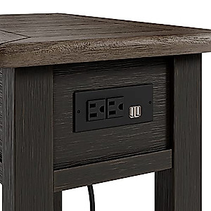 Signature Design by Ashley Tyler Creek Chair Side End Table, Light Brown & Whitewash