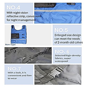 Calf Blanket Calves Warm Clothes Calf Saver Coat Warmming Jacket Vest Keep Cow Goat Warm Thickend Windproof Belly Protection Large Size 1PCS