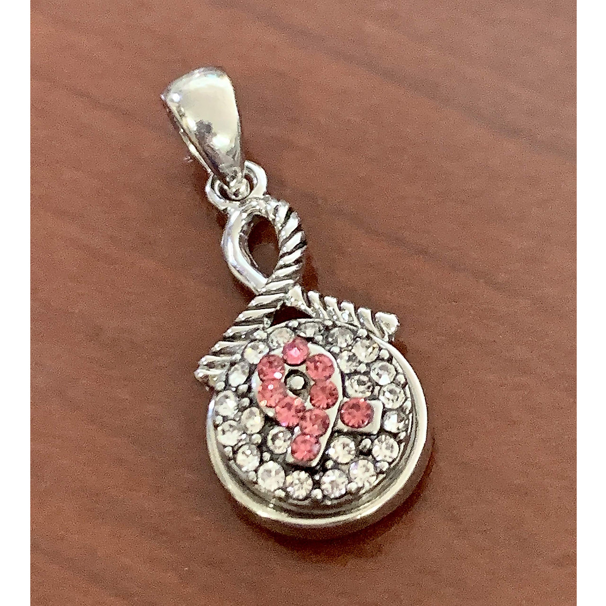 Interchangeable Mini Jewelry Pink Ribbon Cancer Awareness Pendant Holds 12mm Snaps My Prime Gifts