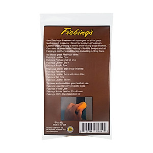 Fiebing's Leathercraft Sponges (2 Pack) - 3" Round Painting Sponges to Apply Fiebing's Leather Dyes, Stains, Top Finishes, Saddle Soaps - Multi-Purpose for Watercolor, Pottery, Ceramics, Arts & Crafts