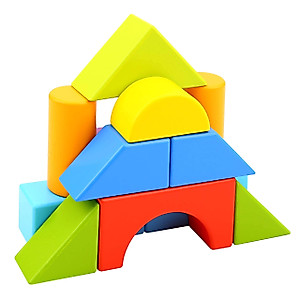 Cutie Pie Toys Blocks Stacking Game, 3D Puzzle and Problem Solving, 20 Pattern Activity Cards, 13 Shapes, for Toddlers & Preschoolers, Ages 1+