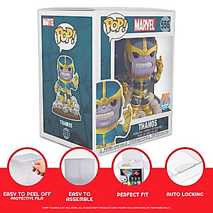 EVORETRO Pop Protector for Super Pop 6 inch Funko Pop Figures - 0.40 mm Thick Clear Scratch-Resistant PET Plastic Box Display Case Protector for 6-in Funko Pop Figures. Will Last for Years to Come