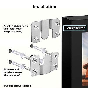 LIKERAINY Heavy Duty Large Metal Flush Mount Brackets Sectional Interlocking Connector for Sofa Furniture Photo Frame Mirror Panel Connecting Concealed Hanger Z Clips 20 Pairs