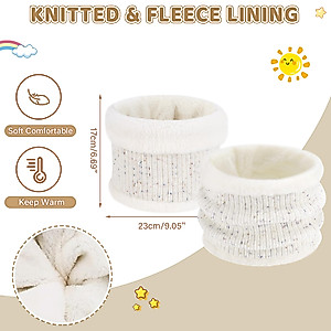 Winter Hats, Gloves, Scarves Set with Pompom Beanies for 0-4 Year Old Boys & Girls