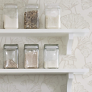 NuWallpaper NUS3578 Silver Hikarigaoka Peel & Stick Wallpaper, Metallic