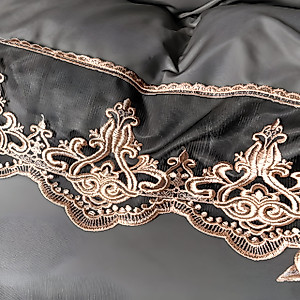 Maschringer 6 Luxury Satin King Size Duvet Cover and Pillow Set Grey King Duvet Covers(U.S. Standard) Perfect for Wedding or Romantic Nights. Cooling and Soft Bedding