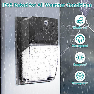 HiBay 12 Pack Dusk-to-Dawn LED Wall Pack Lights Outdoor, Bright 18W 1980LM 5000K Replace 60-100W HPS/HID, IP65 Waterproof Outside Security Lighting with Photocell Sensor