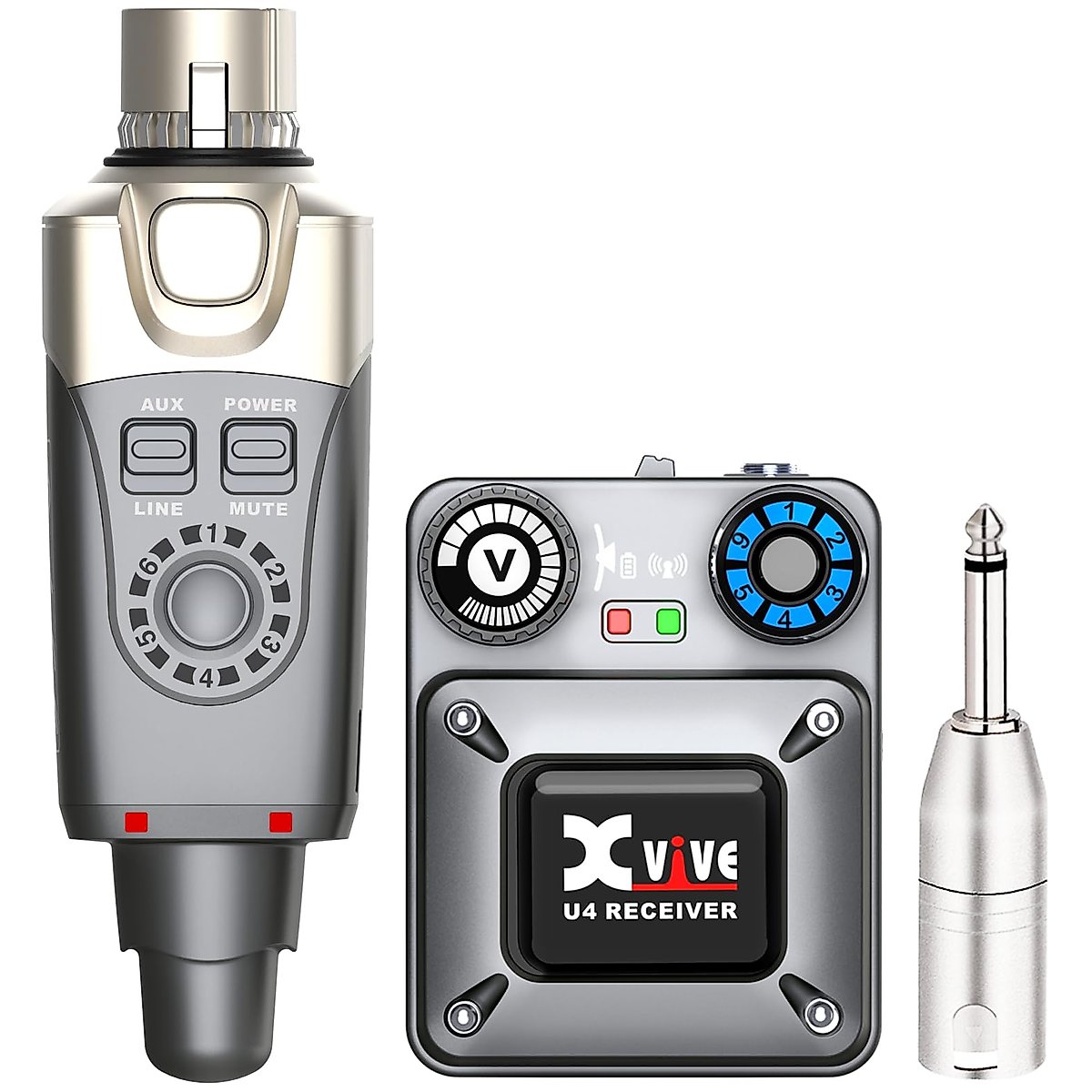 Xvive U4 Wireless in-Ear Monitor System Set with Transmitter and Receiver (One Receiver and One Transmitter)