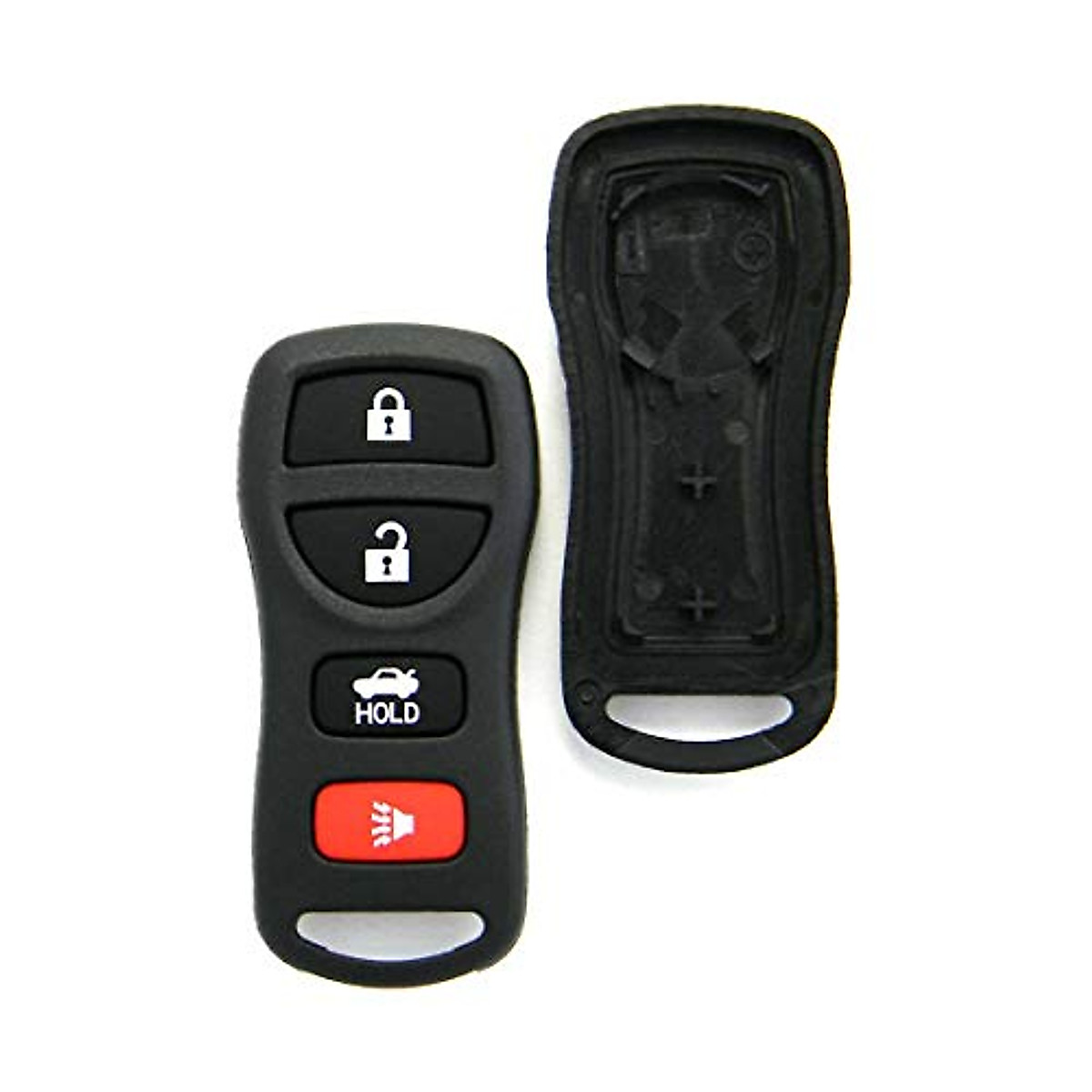 Replacement Case Compatible With Nissan 4-Button Key Fob Remote (FCC ID: KBRASTU15, P/N: 28268-ZB700, 28268-C991C, ASTU15)