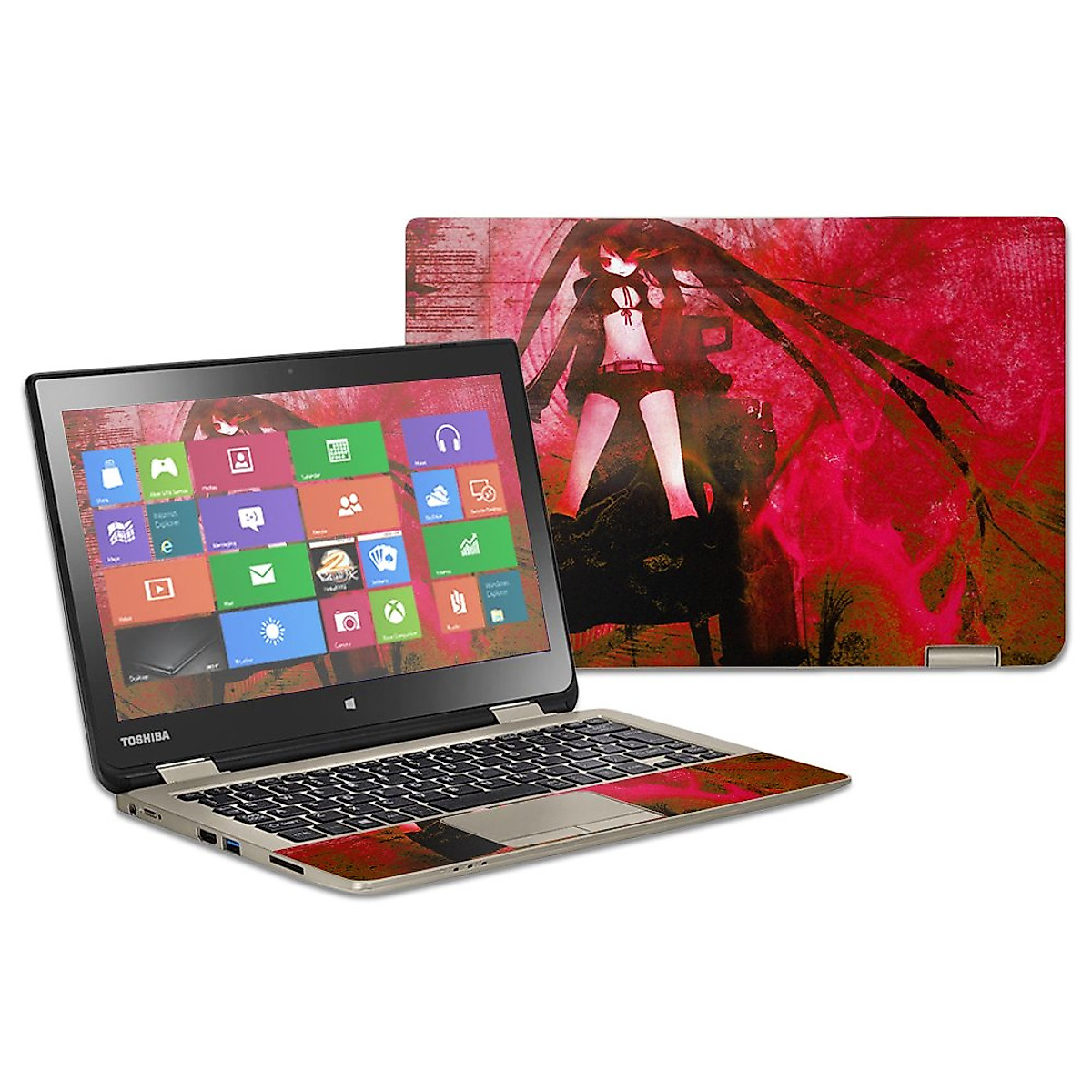 MightySkins Skin Compatible with Toshiba Satellite Radius 11 L15W-B 11.6" wrap Cover Sticker Skins Anime