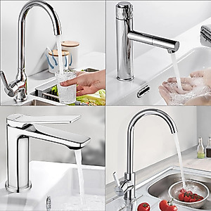 5PCS Faucet Aerator with 1PCS Faucet Cache Aerator Removal Tool, 24mm Sink Aerator Water Saving Flow Restrictor Set Replacement Part for Bathroom or Kitchen Faucet