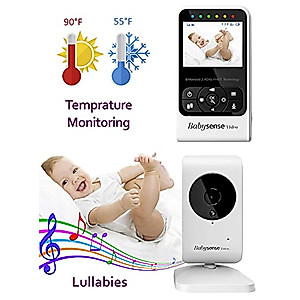Babysense Video & Baby Movement Monitor - Bundle Pack - Babysense Video Baby Monitor V24R Camera and Audio & Babysense 7 Under-The-Mattress Baby Movement Monitor - 2 in 1
