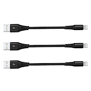 [Apple MFi Certified] Short iPhone Charging Cable(3Pack 8 Inch),USB to Lightning Charger Cord for Apple,Nylon Braided Fast Charging Data Syncing Cable for iPhone 14/13/12/11/XS/XR/X/8/7/6/iPad/Airpods