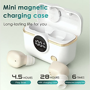 Xmenha Invisible Earbuds Wireless Bluetooth Smallest Secret Hidden Headphones for Work Small Tiny Ear Buds for Sleeping Comfort Mini Sleep Earbuds Noise Cancelling for Side Sleepers Small Ear