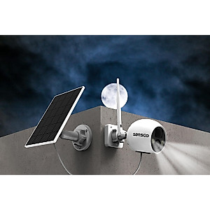 SANSCO Wire-Free Solar Battery Powered Security Camera, 4MP Outdoor WiFi IP Camera with Solar Panel, Waterproof,PIR Human Motion Detection, Night Vision, 2 Way Audio