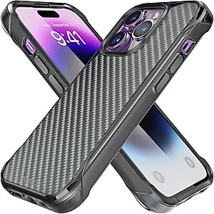 REBEL Phone iPhone 14 Pro Case [Gen-4 Series Aramid Fiber] Strong MagSafe Compatible, Protective Shockproof Corners, Metal Buttons, Upgraded Slim Case for iPhone 14 Pro 6.1 Inch 2022 (Black)