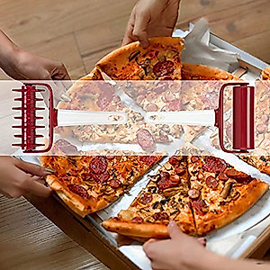 2 Pieces Pizza Dough Roller and Docker Set Pastry Pizza Pie Roller Rolling Pins and Time-Saver Pizza Dough Docker(Docker+Roller)