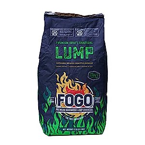Fogo Eucalyptus All Natural, Rodizio Quality Lump Charcoal for Grilling and Smoking, 17.6lb Bag