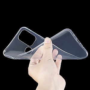 for Infinix Hot 10 Play Case, Soft TPU Back Cover Shockproof Silicone Bumper Anti-Fingerprints Full-Body Protective Case Cover for Infinix Smart 5 India (6.82") (Transparent)