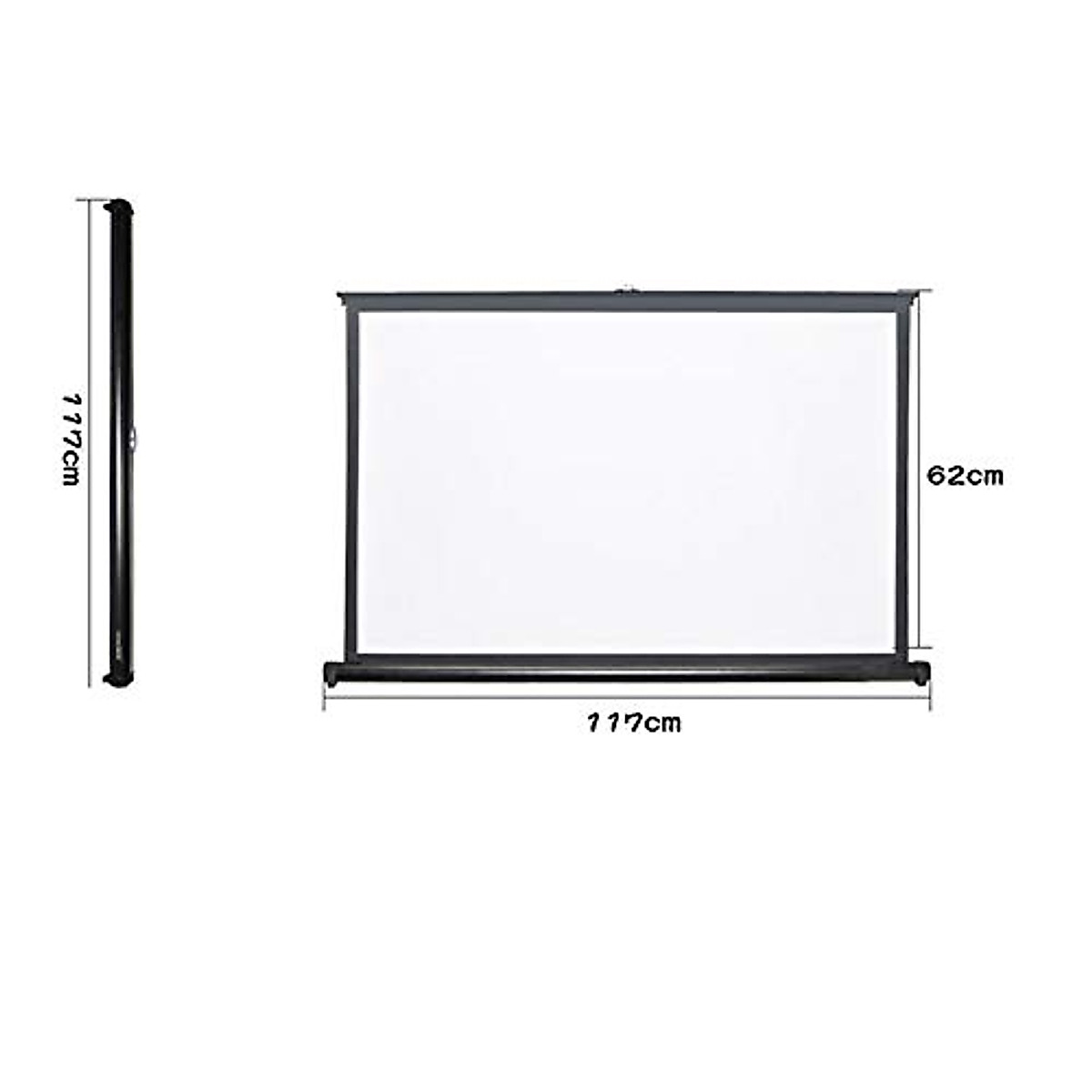 XIONGGG Portable Projector Screen, 50 Inch Diagonal Projection HD 16:9 Projection Pull Up for Indoor Outdoor