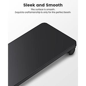 Metal Computer Tower Stand, ORICO Mobile CPU Holder, 4 Caster Wheels Computer Tower Stand Carts on Carpet Fits for Most Computer Tower, Gaming PC, PC Holder, ATX Case（Black, 16.14 * 8.38 * 0.78inch）