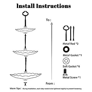BonNoces 3-Tier Porcelain Cupcake Stand Serving Tray - White Embossed Elegant Dessert Cake Stand - Pastry Serving Stand for Tea Party, Wedding and Birthday