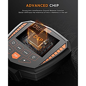 SUNPOW Metal Detector, IP68 Waterproof Coil, Identify 9 Types of Metals, High Accuracy, 10 Inch Detection Depth, 5 Modes, Strong Anti-Interference, Suitable for Adults and Kids (OT-MD07)