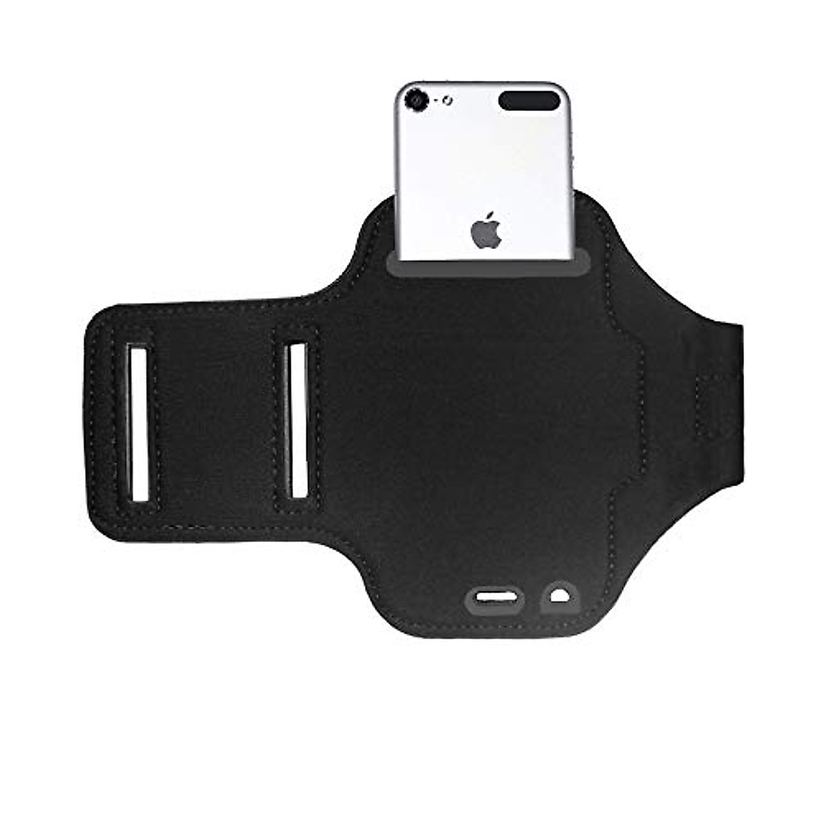 i2 Gear Running Exercise Armband for iPod Touch 7th, 6th and 5th Generation MP3 Players and Phones with Reflective Border and Key Holder (Black)