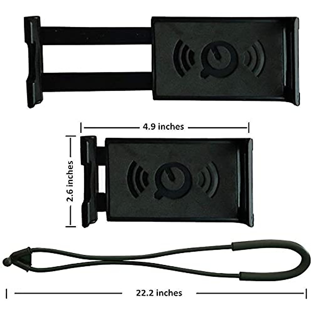Lazy Cell Phone Mount Hanging on Neck, Hsxxf 360 Rotating Neck Holder DIY Flexible Mount Stand Multiple Functions Flexible Lazy Bracket for Phone (Black)