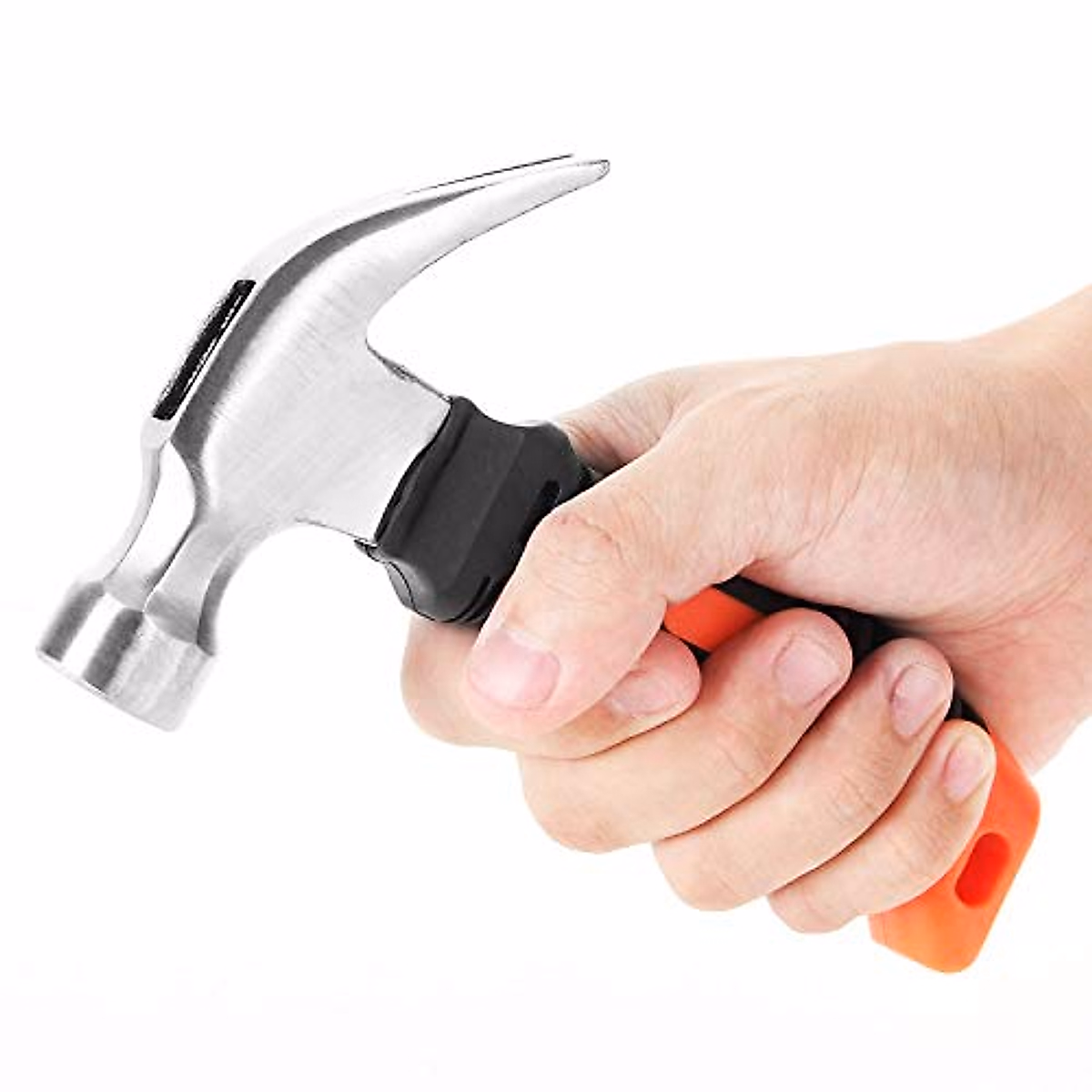 8 OZ Stubby Claw Hammer, 4 Pack Small Claw Hammer Mini Stubby Hammers with Soft Rubber Handle for Home Repair, DIY, Building, Woodwork, Household Work and Outdoor Camping