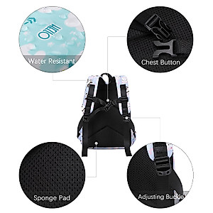 Ecodudo Little Kids Dinosaur Backpacks for Toddler Boys Preschool Backpack With Chest Strap (Colorful Dinosaur)