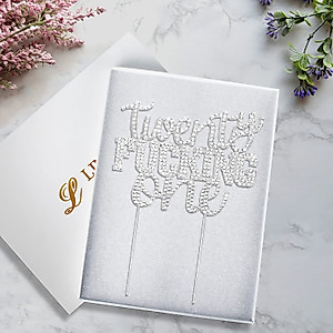 LINGTEER Happy 21st Birthday Silver Rhinestone Cake Topper - Cheers to 21 Years Old Birthday Party Cake Centerpieces Topper Decorations Gift Sign.